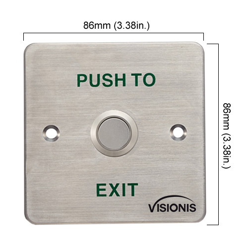 Wired Handicap Stainless Steel Square Push to Exit Button/Switch for ...