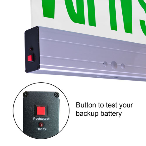 Backup Emergency Light Test Button