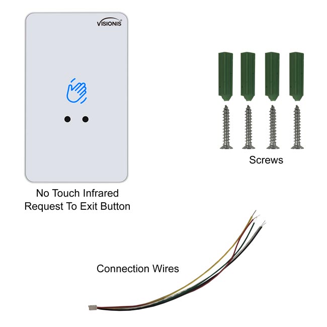 Indoor No Touch Exit Button With Time Delay - Visionis